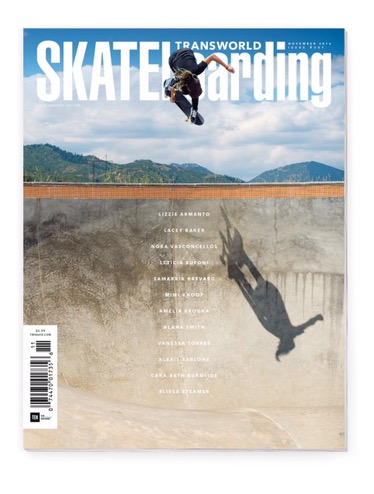 Lizzie takes the FIRST EVER female Transworld Cover!!